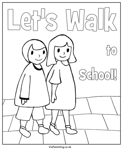 Walk Coloring Page